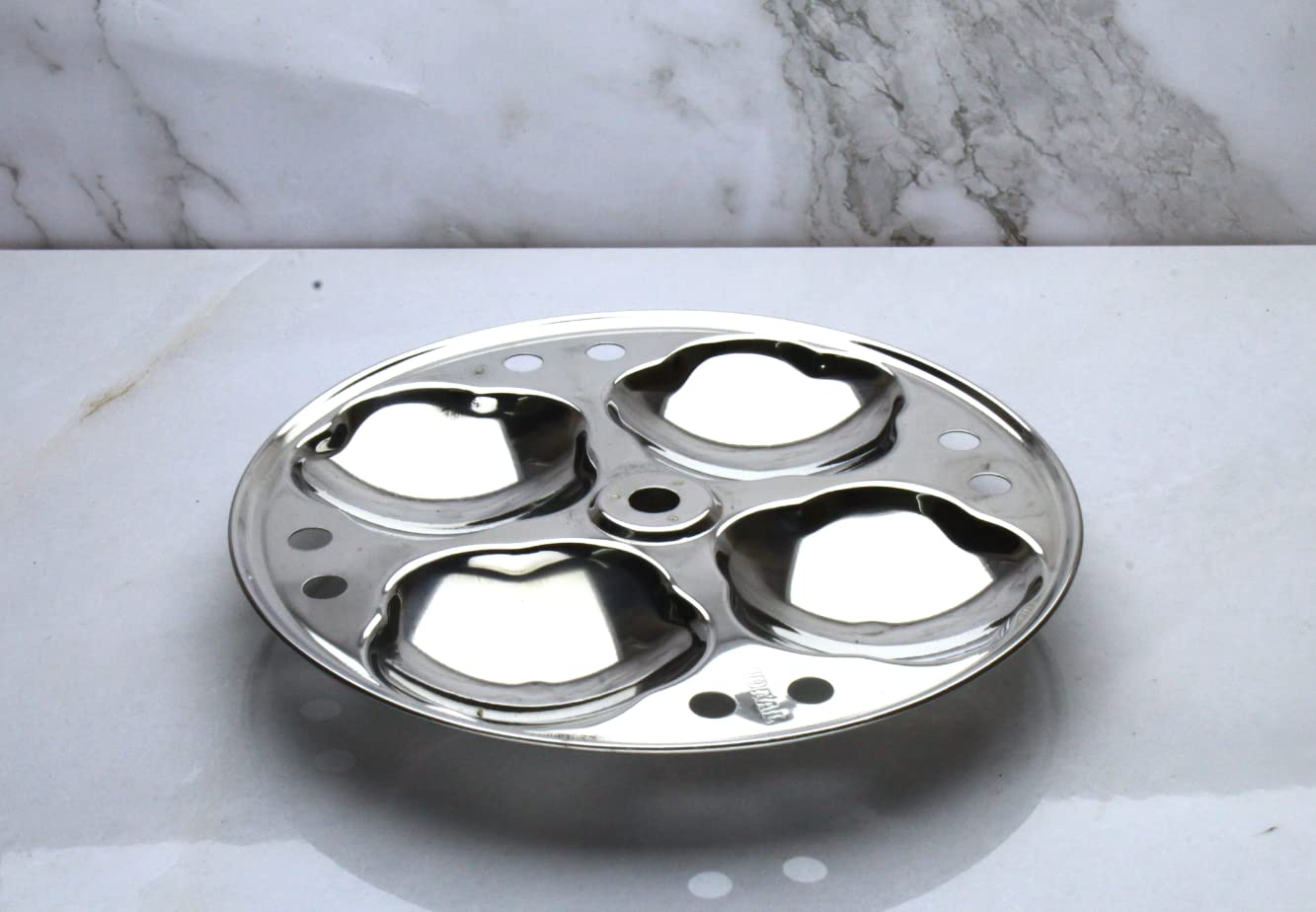 Stainless Steel Different Shapes Idli Plates with Stand 5 Plates ...
