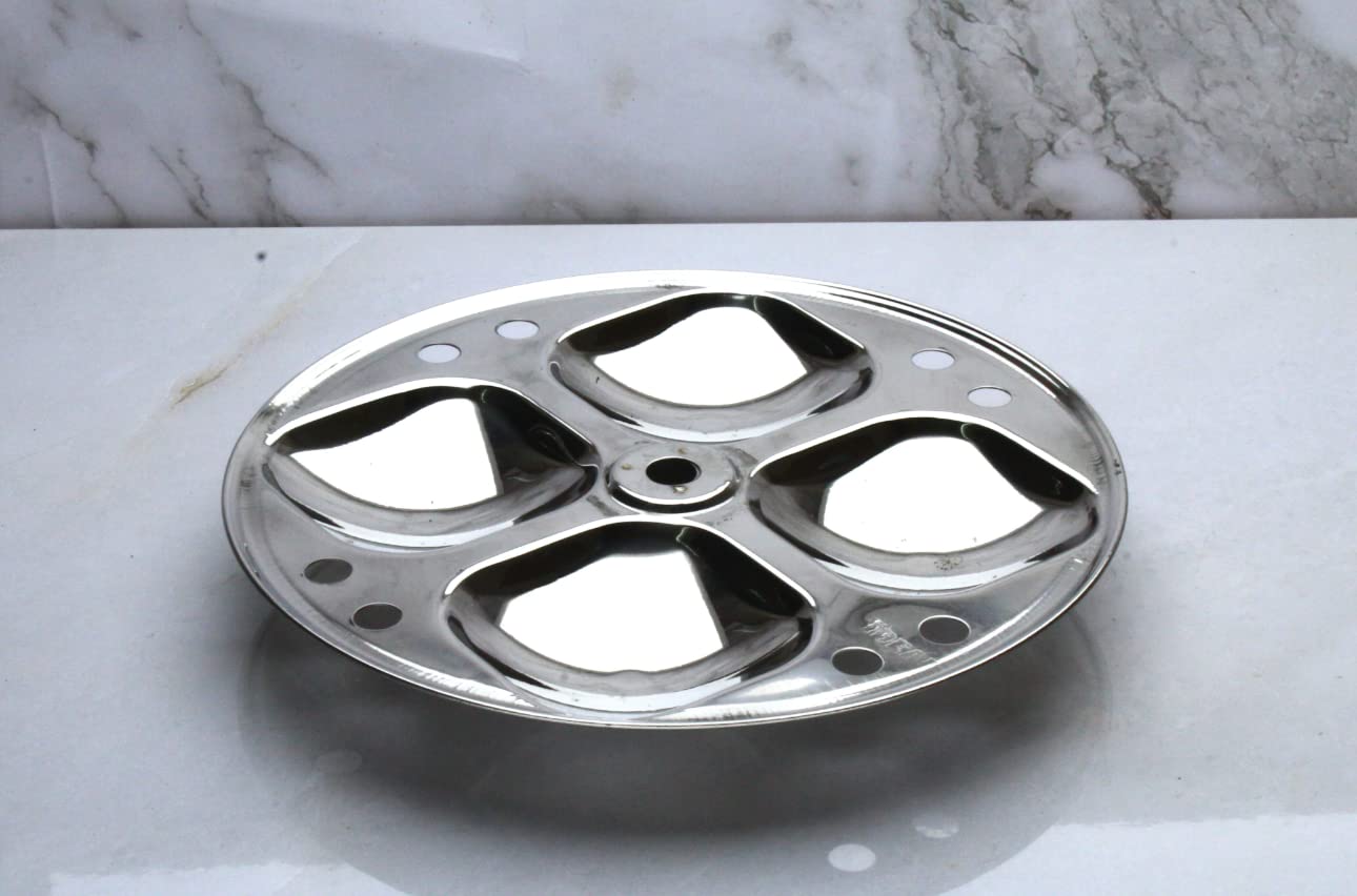 Stainless Steel Different Shapes Idli Plates with Stand 5 Plates ...